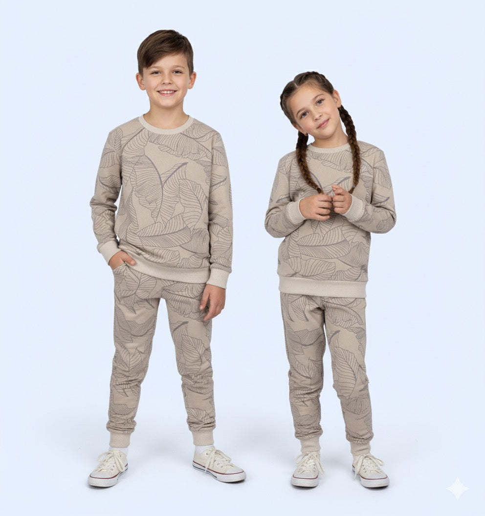 SKIN LEAVES PRINT UNISEX TRACKSUIT – Mini Bimbels